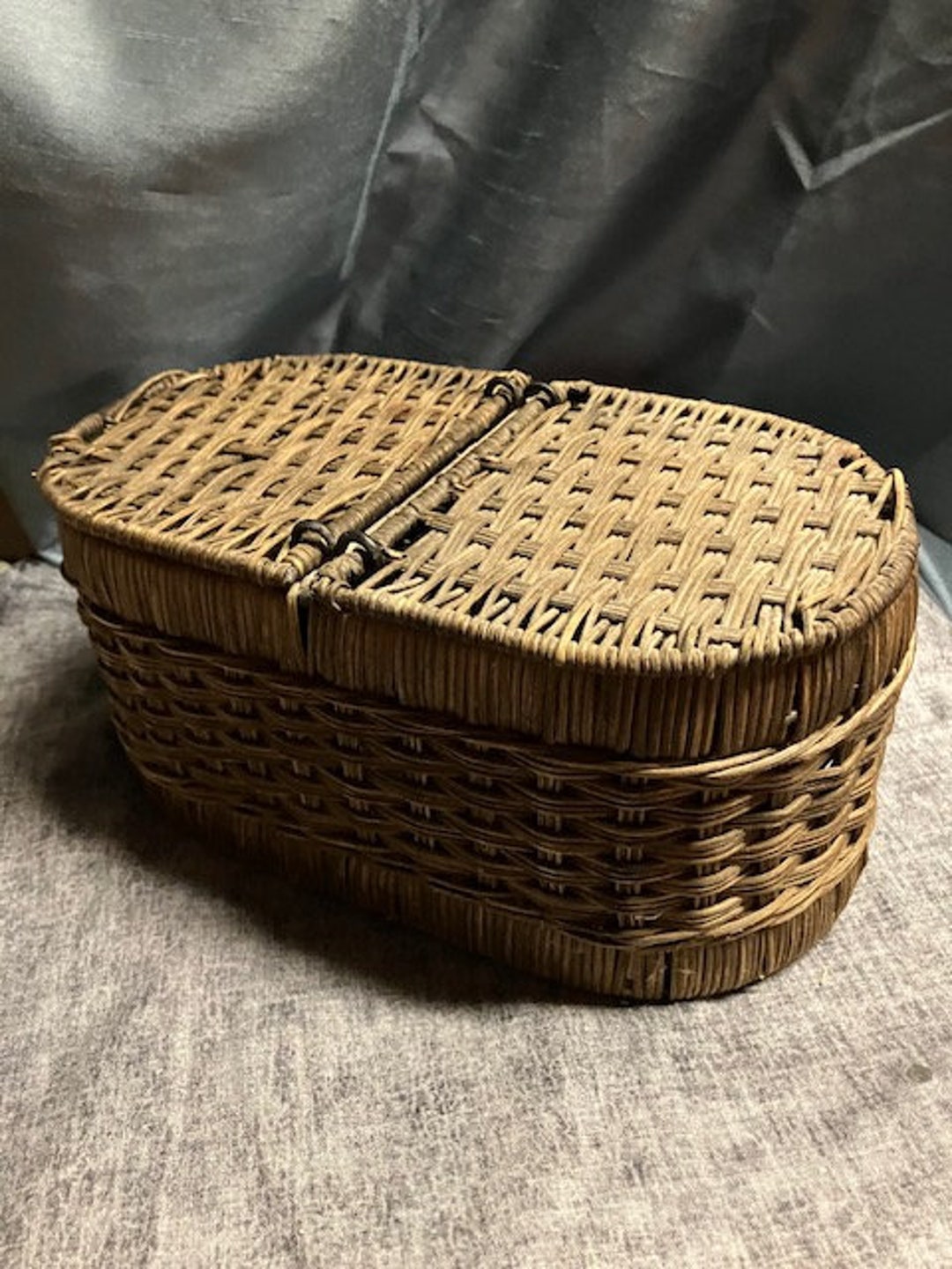 Sturdy Double Sided Wicker Basket - Etsy