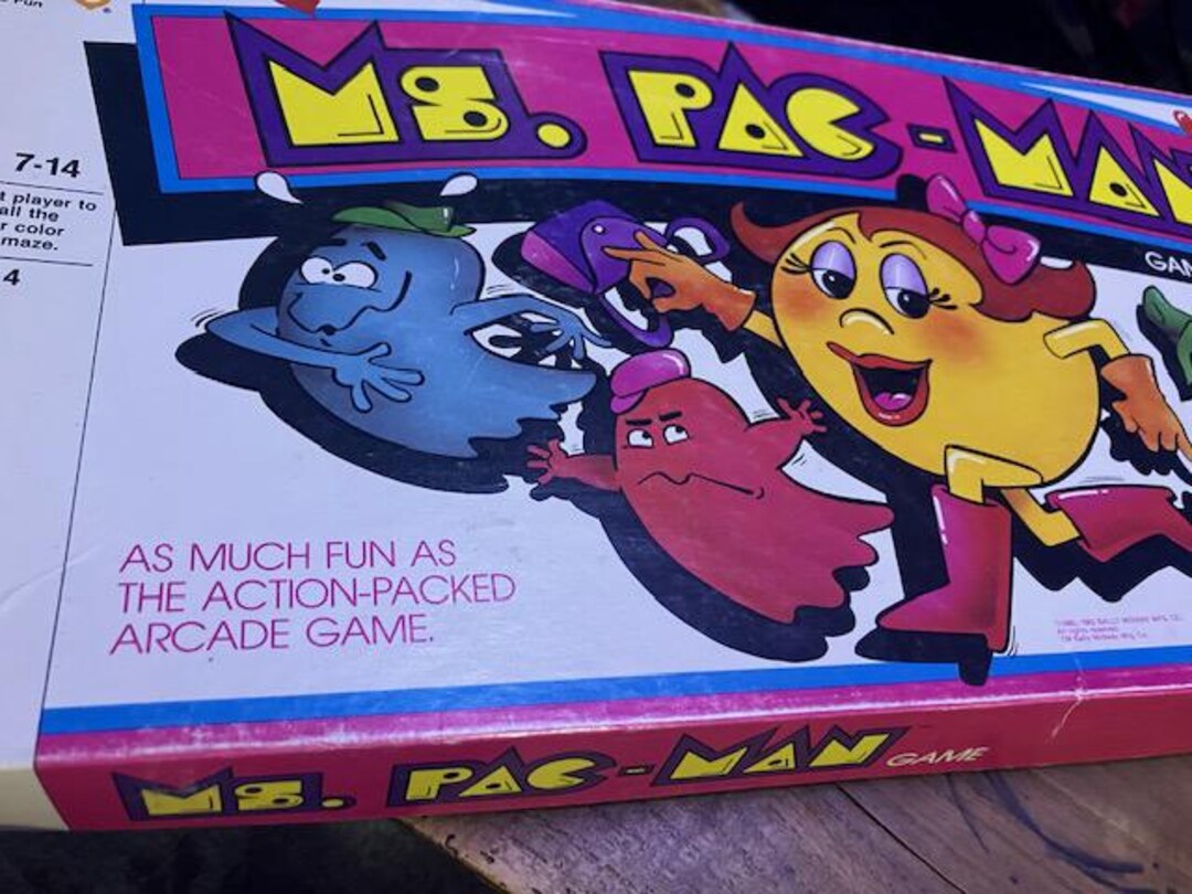 Ms. Pac Man Vintage Arcade Themed Board Game Milton Bradley - Etsy