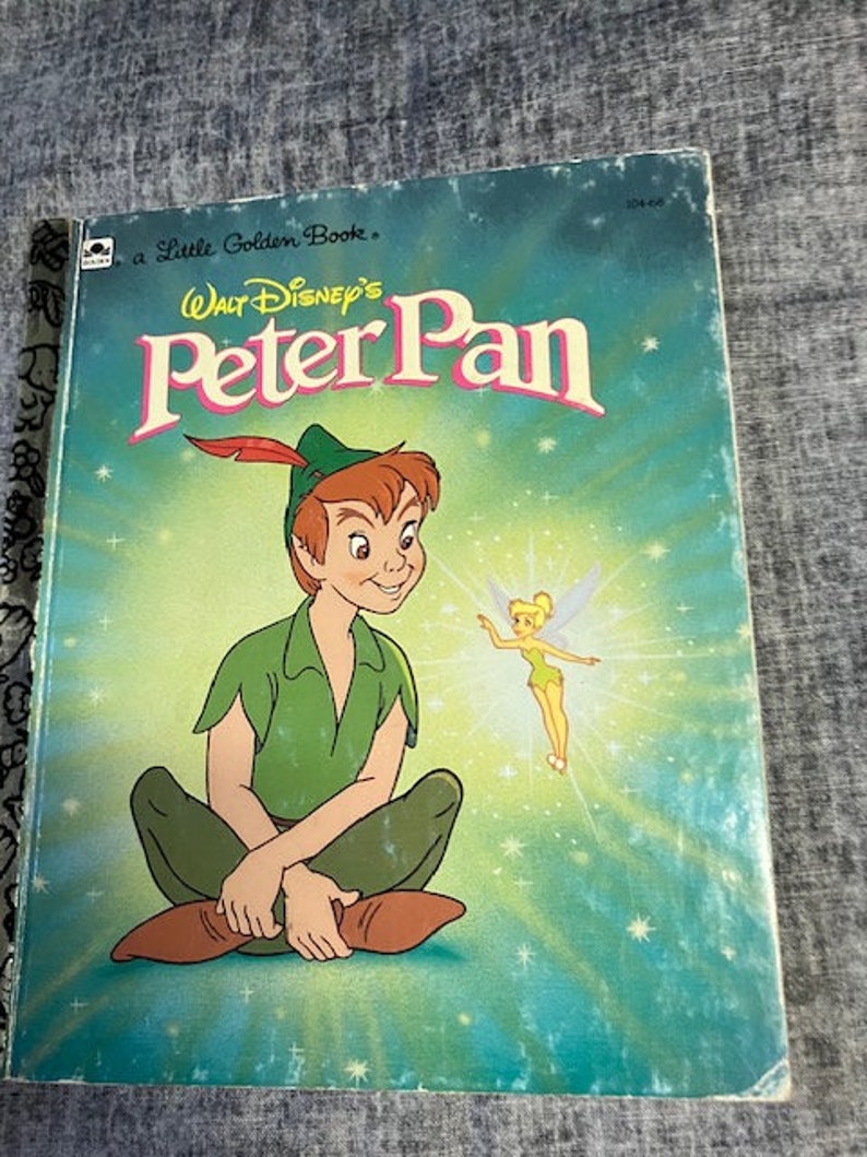 Disney Peter Pan Golden Book 1988 Hardcover - Etsy