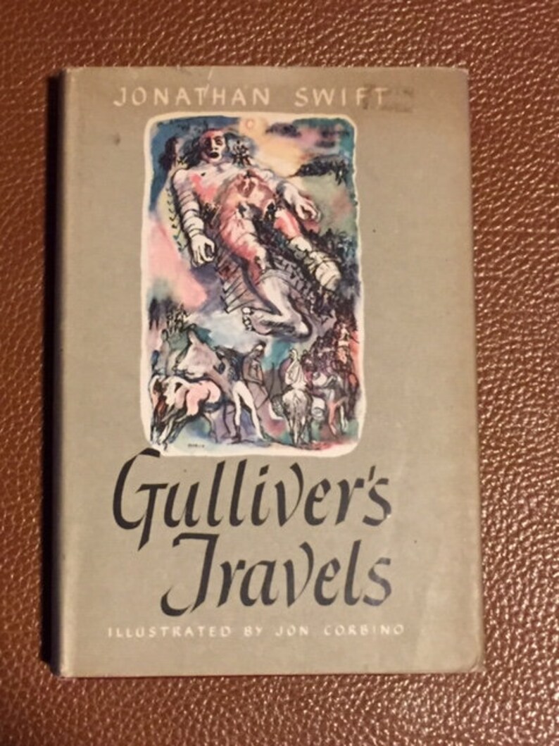 Gullivers Travels Jonathan Swift 1943 Doubleday Original Dust Jacket ...