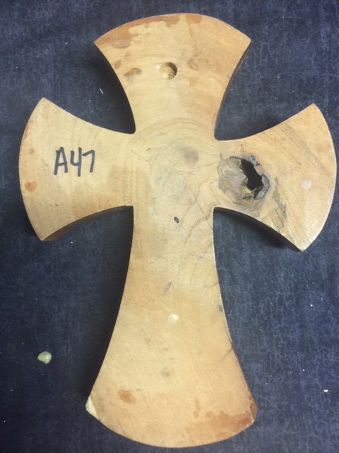 Live Edge Cross Wooden Art Piece With Decorative Inset Center - Etsy