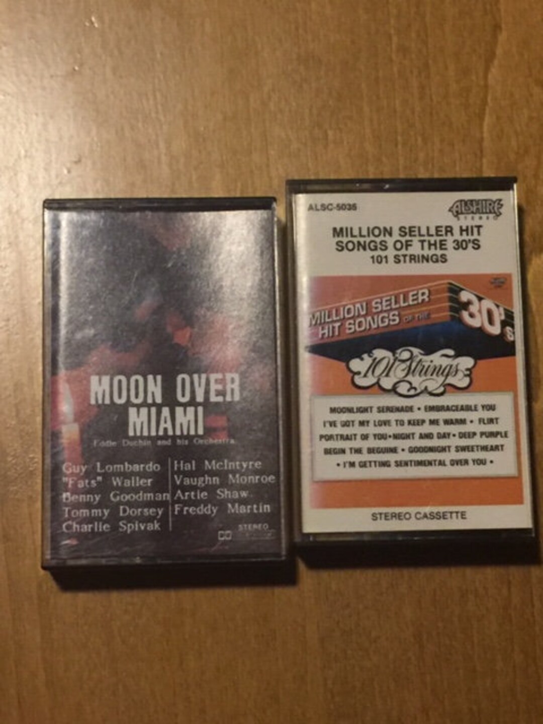 Big Band Classic Vintage Cassette Tapes Moon Over Miami and Hits of the ...
