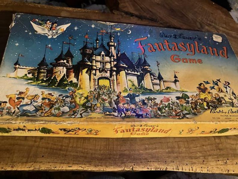 Vintage 1956 Walt Disney’s Fantasyland Game by Parker Brothers Classic ...