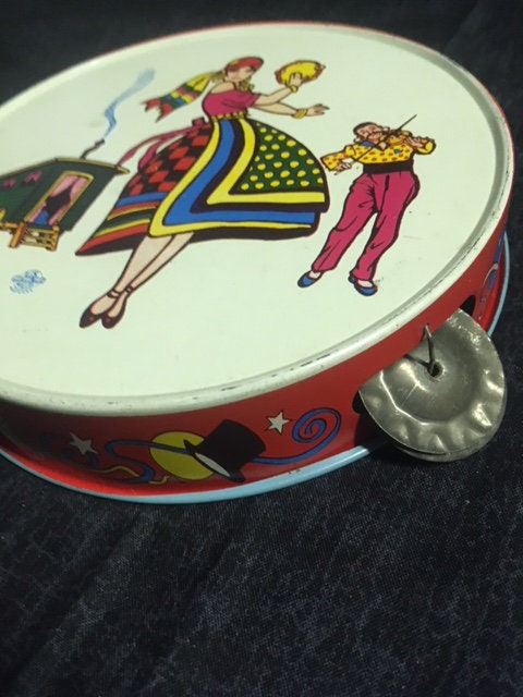 Antique Dancing Gypsies Toy Tambourine Metal Toy Mfg. Co. - Etsy