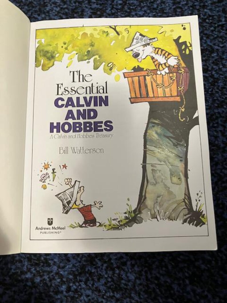 Calvin and Hobbes Treasury Bill Watterson Softcover Cartoon Book - Etsy