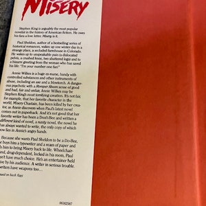 Stephen King Misery First Edition 1987 Viking Original Dust Jacket - Etsy