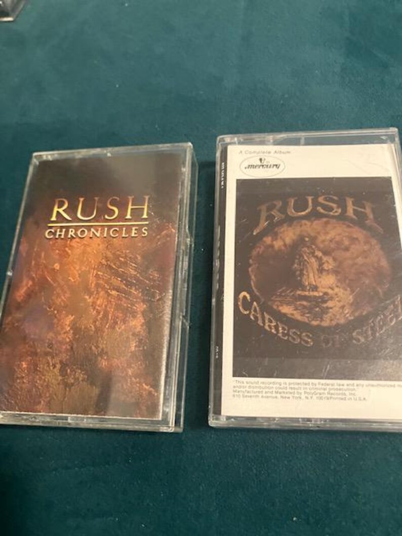 Rush Classic Rock Audio Tape Cassette Albums Chronicles and Caress of ...