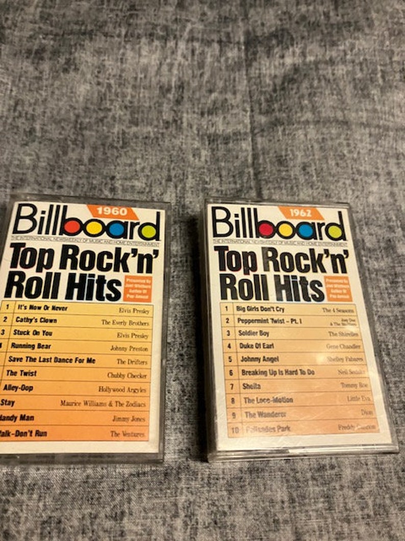 Billboard Chart Hits by Year Music Audio Cassette Tapes 1956, 1960 ...