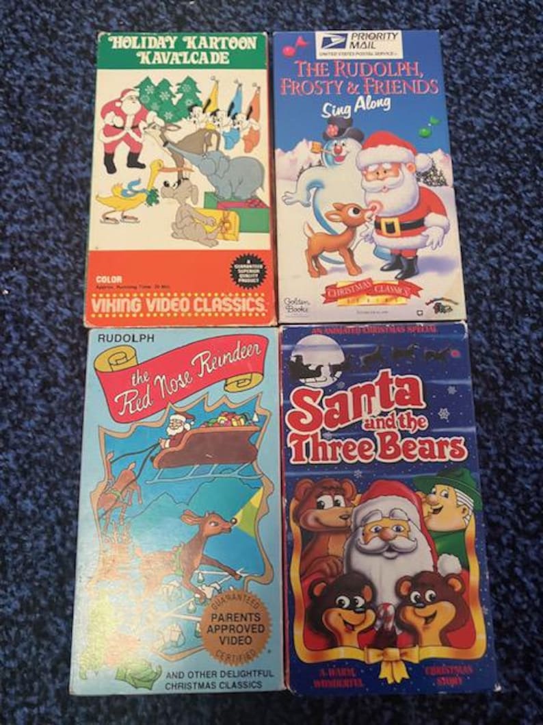 Classic Christmas VHS 4 Pack Santa and Three Bears Rudolph Etc. - Etsy