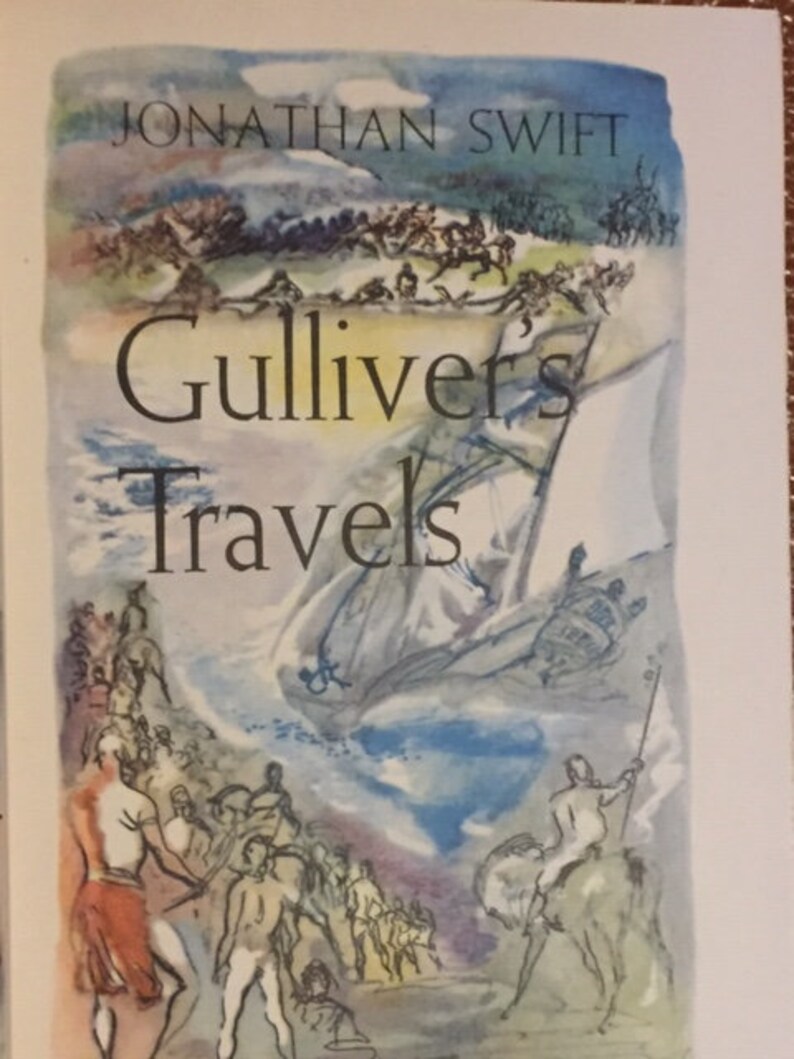 Gullivers Travels Jonathan Swift 1943 Doubleday Original Dust Jacket ...