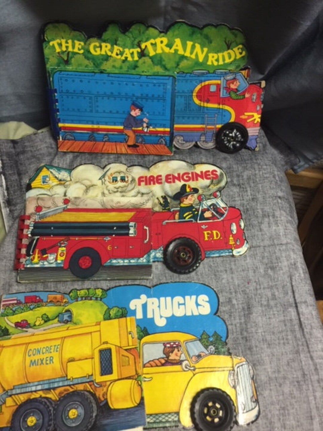 Playland Tuffy Board Books 1978 Paul Mauk Illustrations Shaped Kids ...