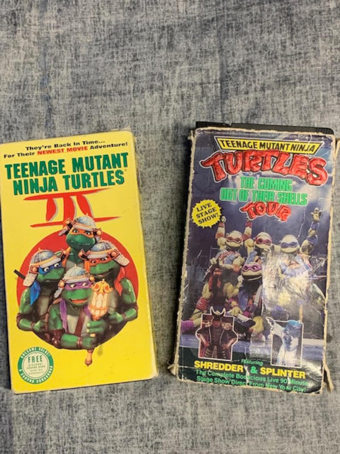 Teenage Mutant Ninja Turtles VHS Movies Turtles III and Coming Out of ...