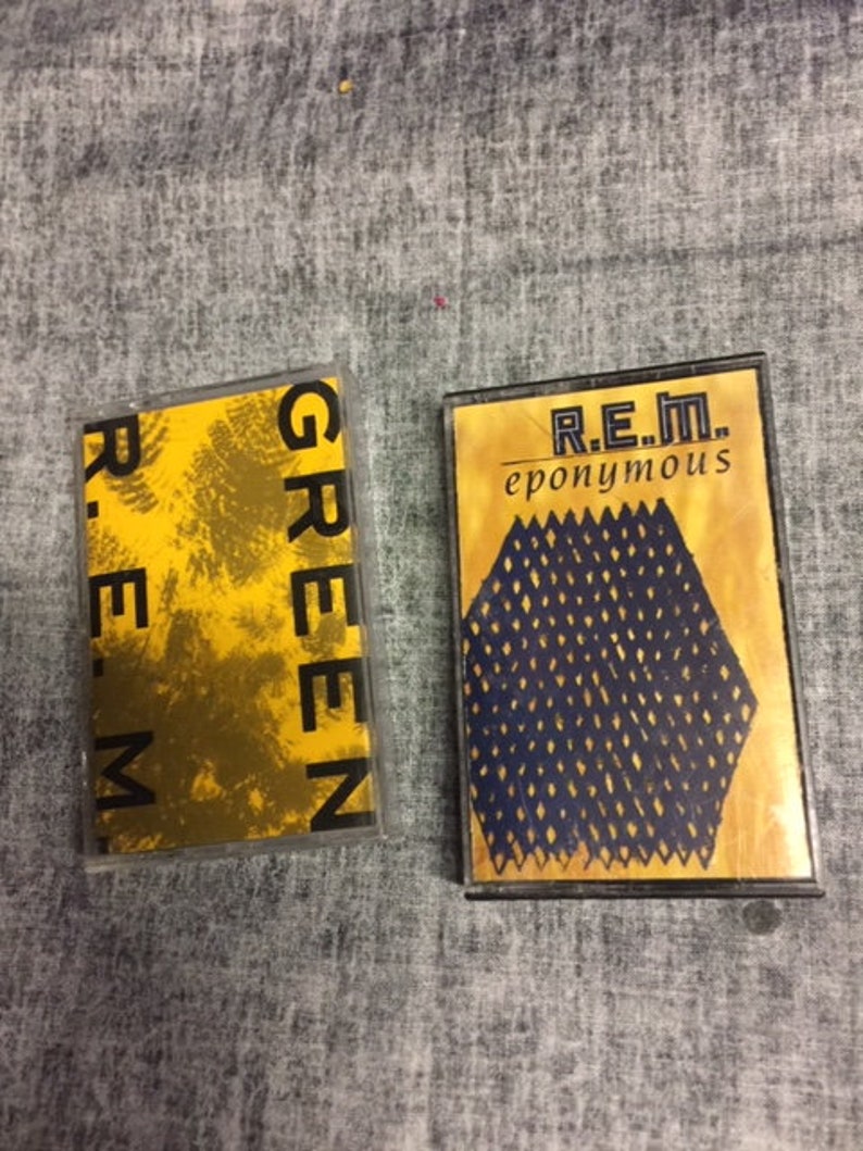 R.E.M. Vintage Cassette Tapes Green and Eponymous 1980s Pop Iconic ...