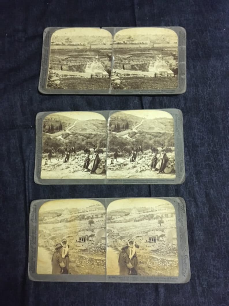 Antique Stereoscope Viewing Cards - Palestine/jerusalem - Underwood and ...