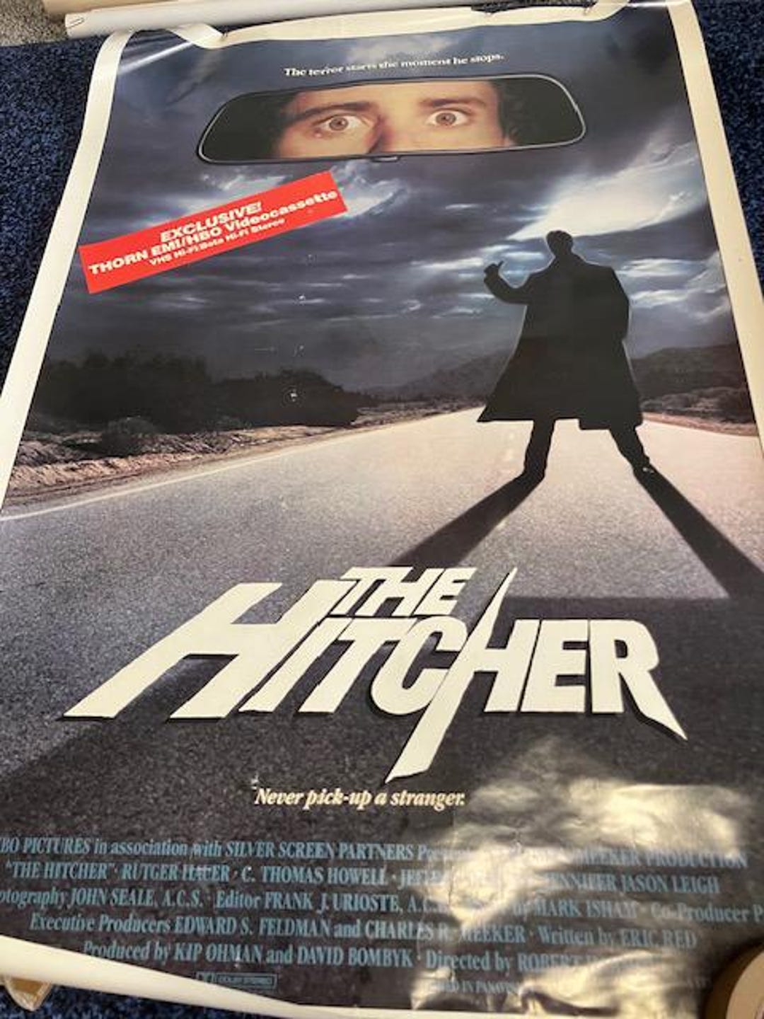 The Hitcher Original Large 1980s Movie Promo Poster Horror Classic - Etsy