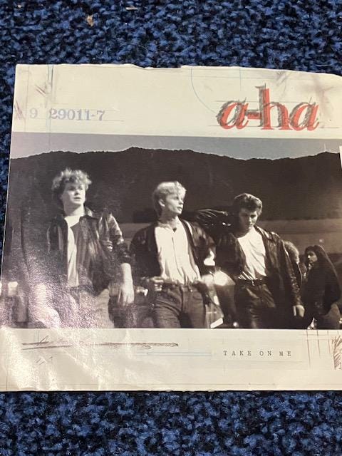 A-ha Take on Me Classic 45 RPM Vinyl Record Single Original Dust Jacket ...