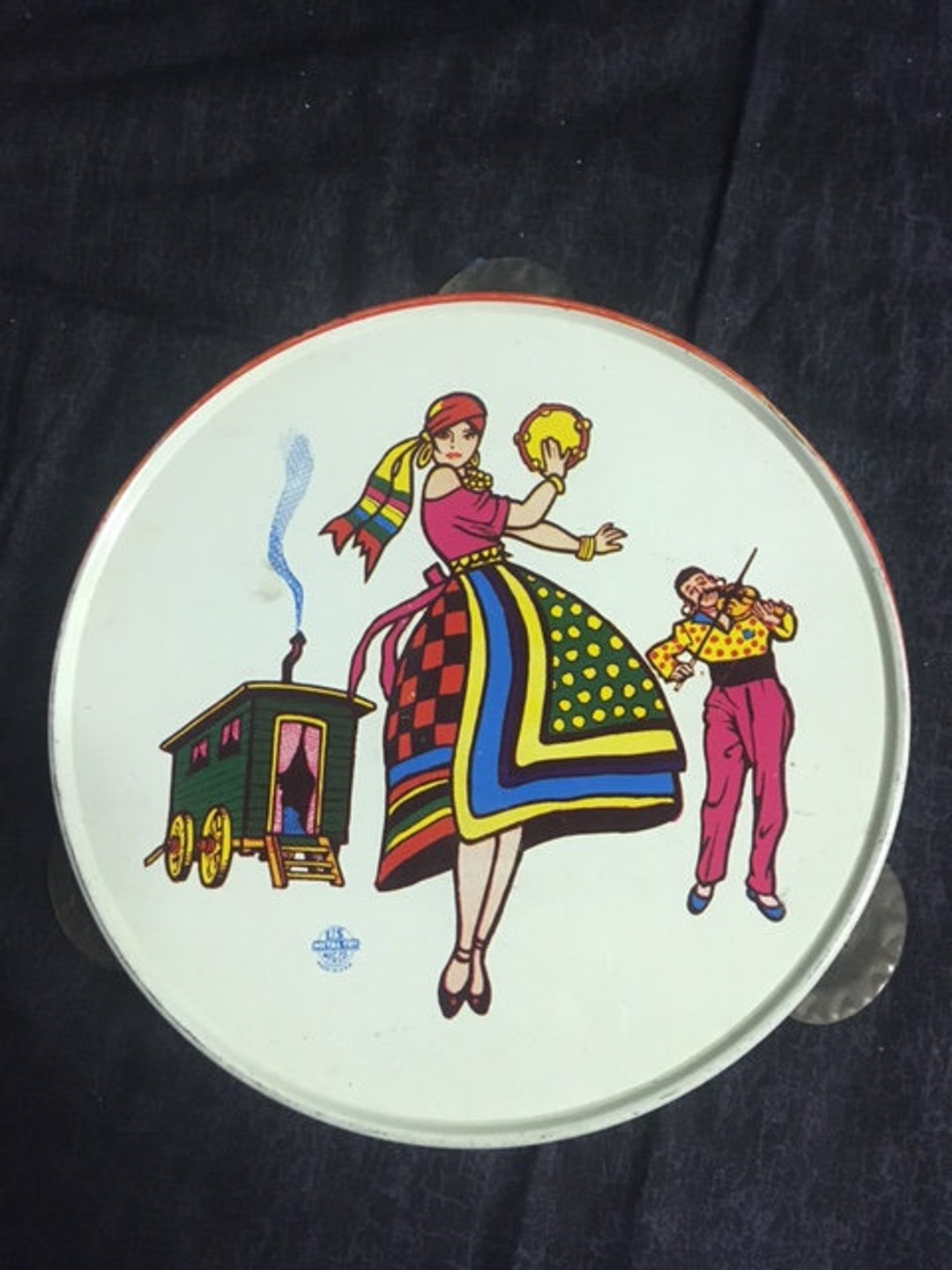 Antique Dancing Gypsies Toy Tambourine Metal Toy Mfg. Co. - Etsy