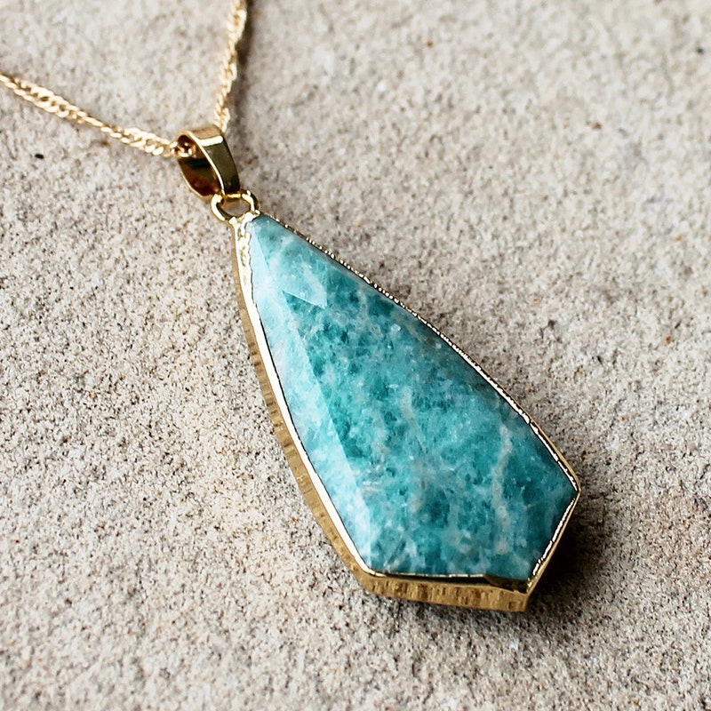 Blue Stone Pendant - Etsy