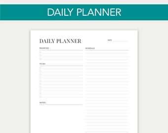 Daily Planner PRINTABLE Planner A4 Daily Planner Inserts, A5 Daily ...