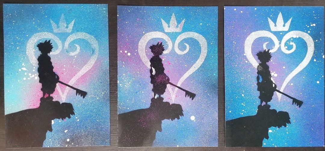 Kingdom Hearts Sora Spray Painting A4 - Etsy