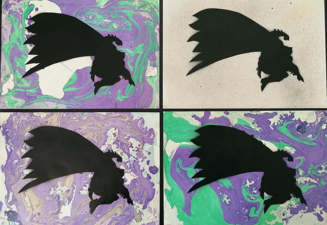 Batman Spray Painting A4 - Etsy