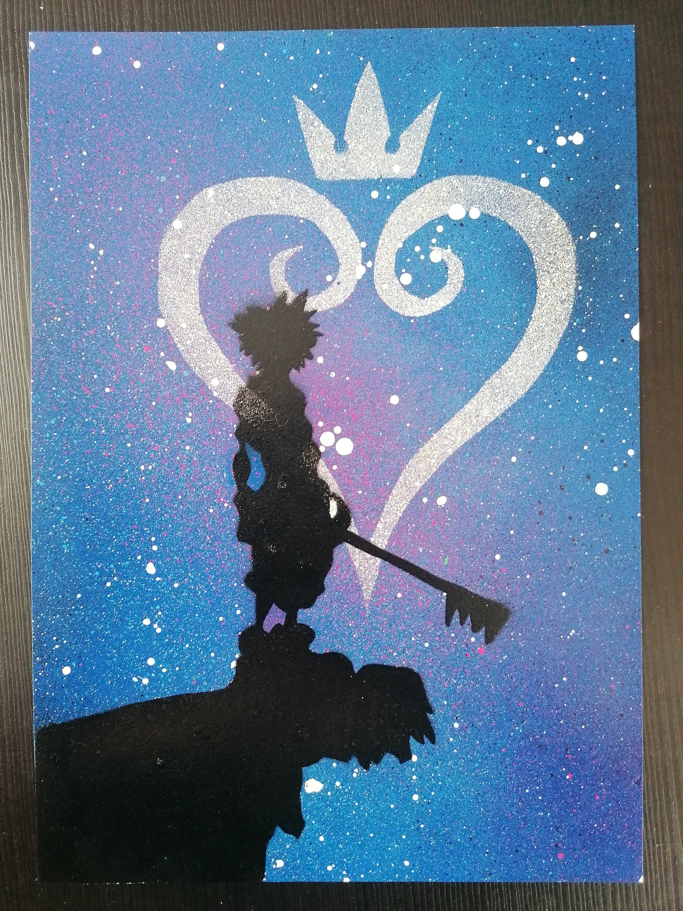 Kingdom Hearts Sora Spray Painting A4 - Etsy