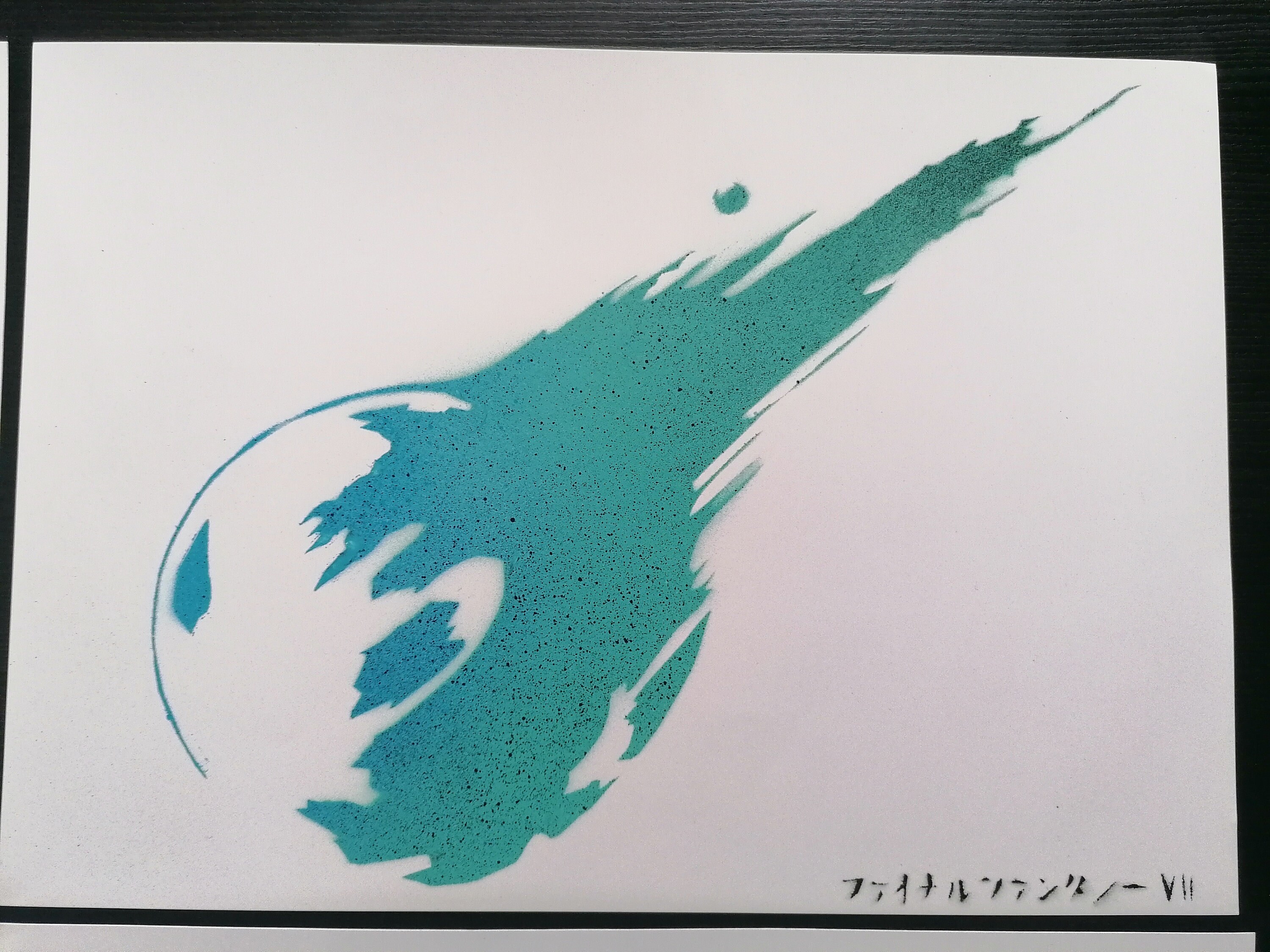 Meteor final Fantasy VII Spray Painting A4 - Etsy