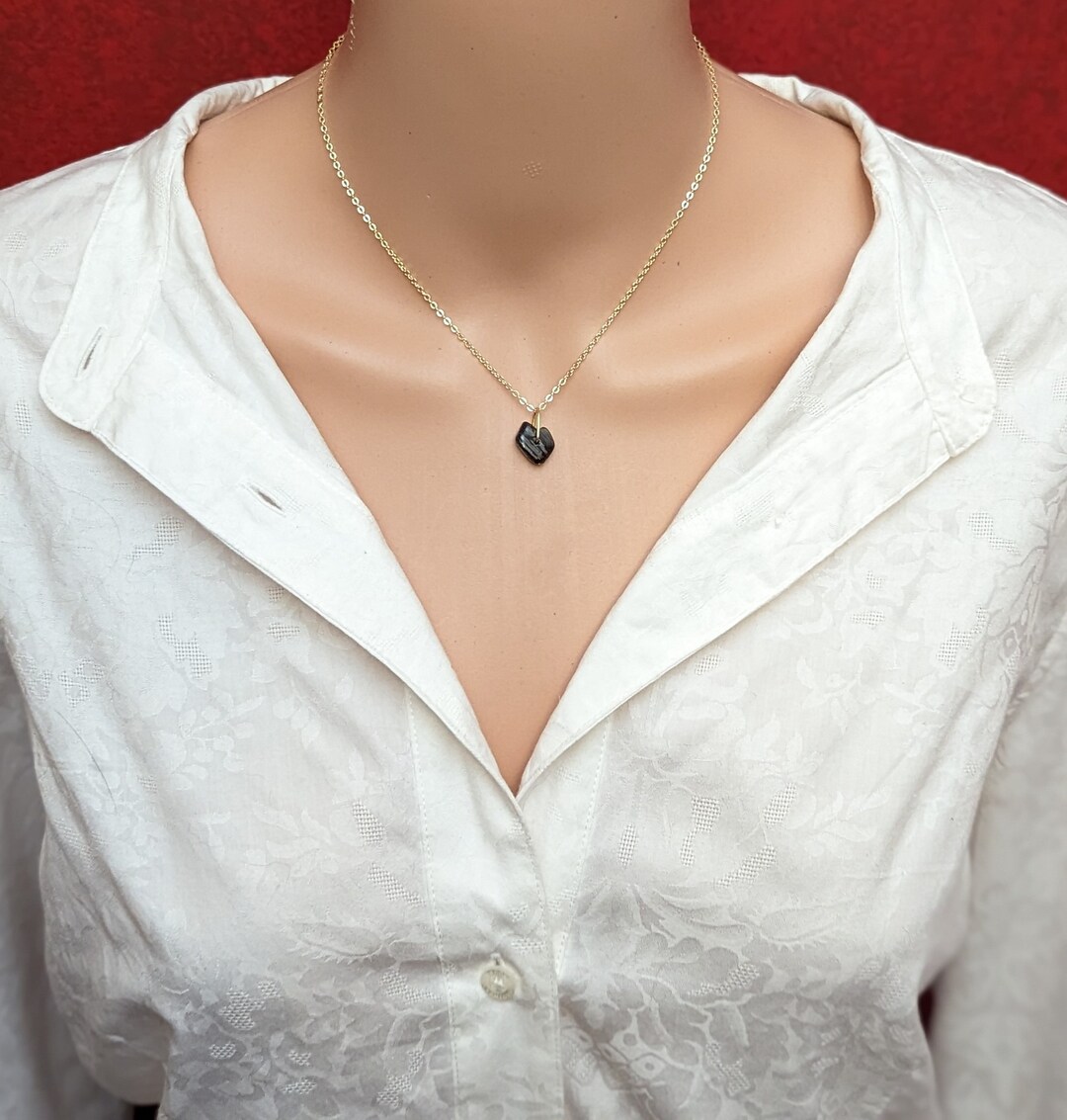 Rare Nuummite Pendant Necklace Shadow Work, Dark Night of the Soul ...