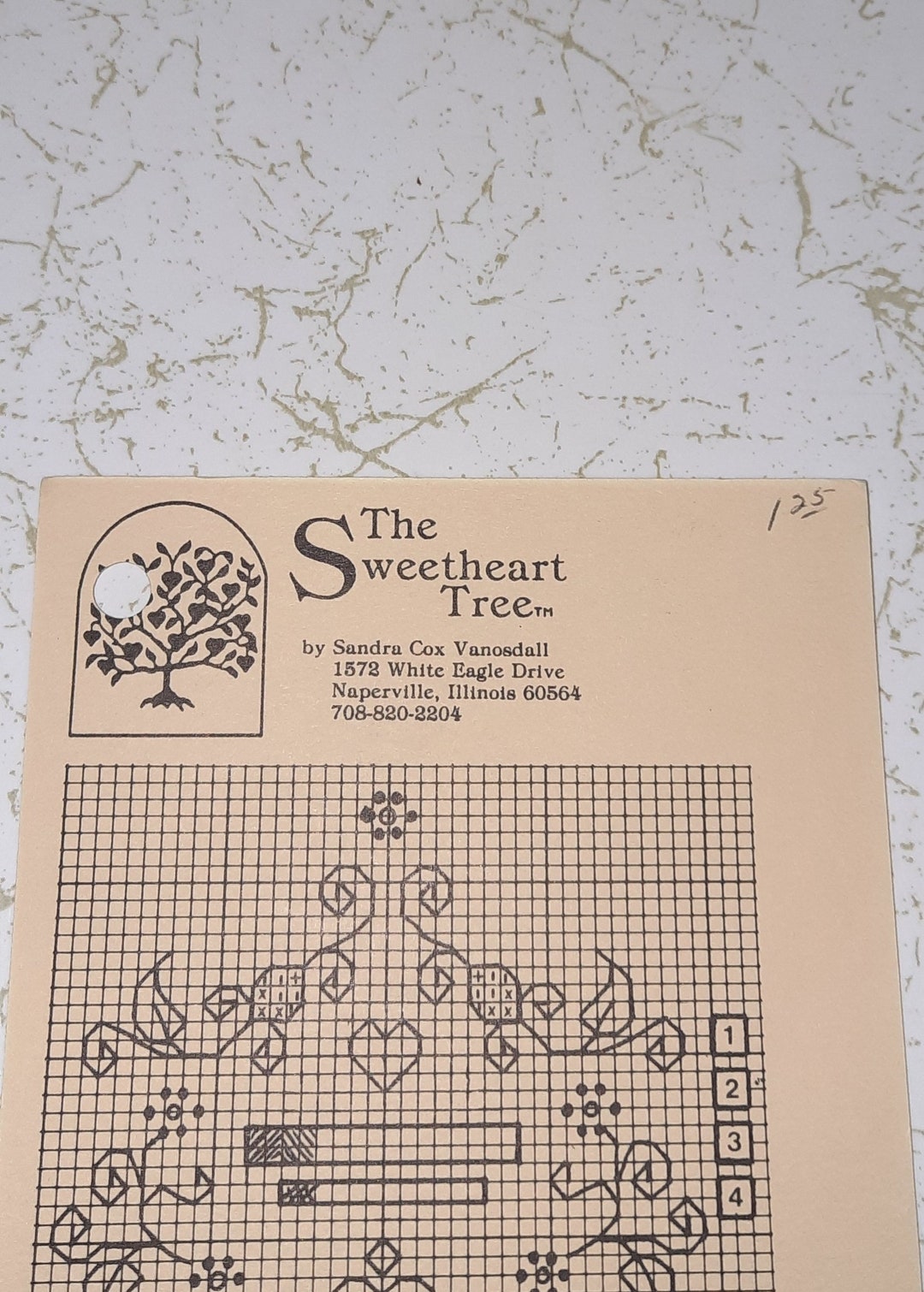 The Sweetheart Tree Cross Stitch Pattern Two Hearts One Love - Etsy