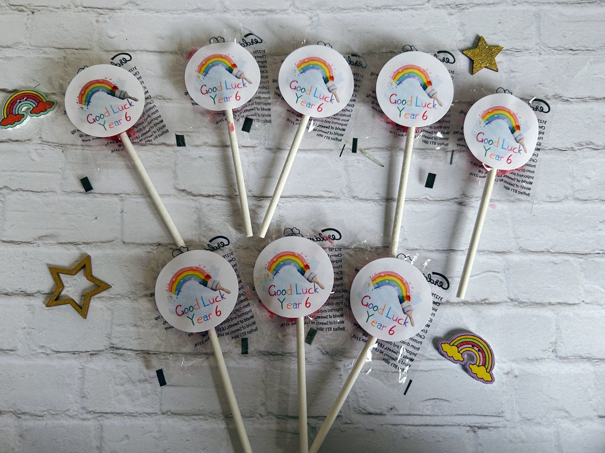 Good Luck Year 6 Lollipops End of School Year Treat Teacher Gift School ...