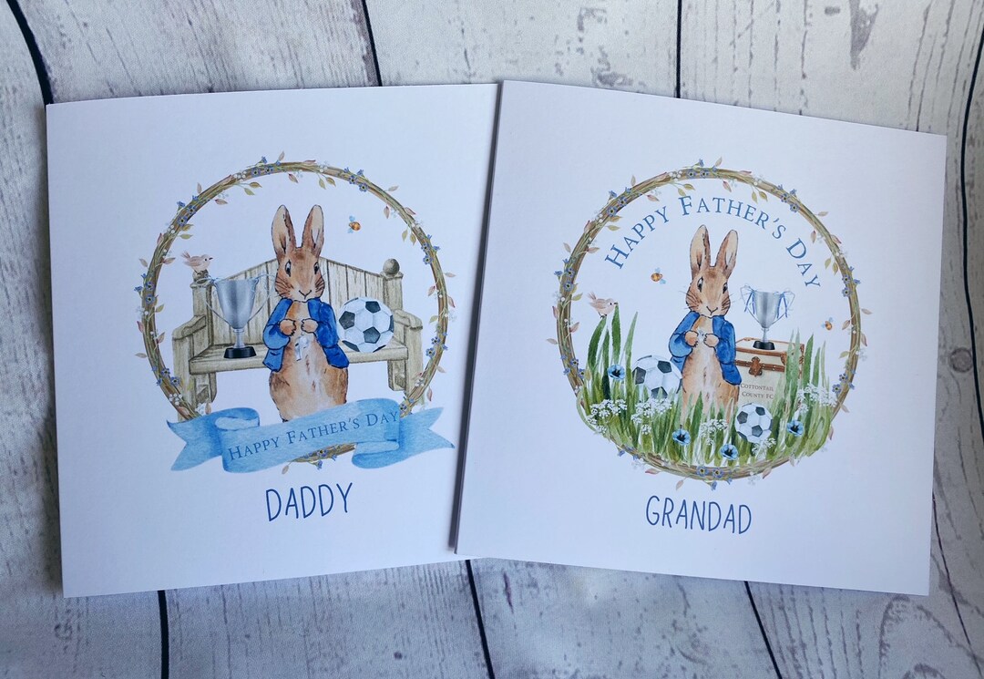 Personalised Peter Rabbit Fathers Day Card Childrens - Etsy