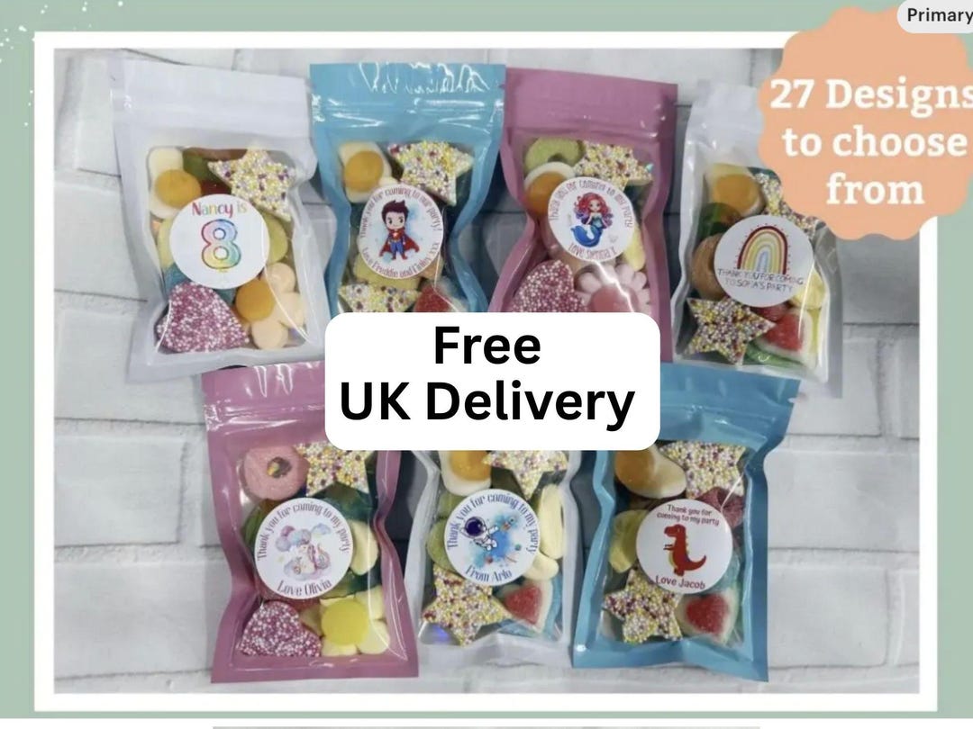 Party Sweet Bags | Kids Party Favours | Pre Filled Sweet Bags ...