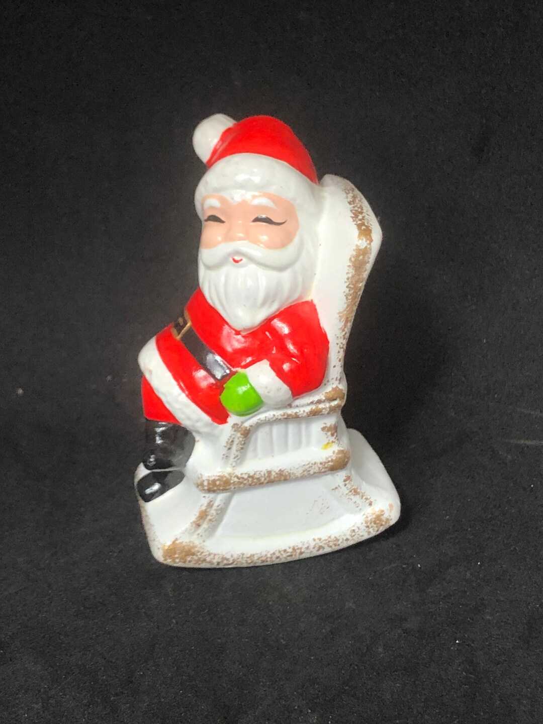 Vintage Santa in Rocking Chair - Etsy
