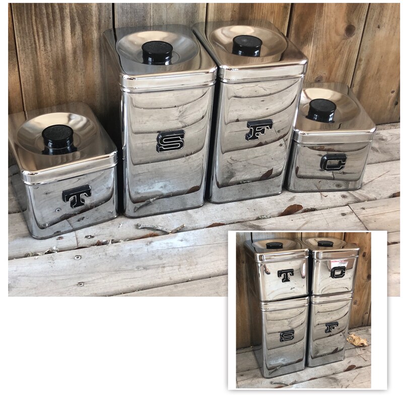 Retro Canister Set - Etsy