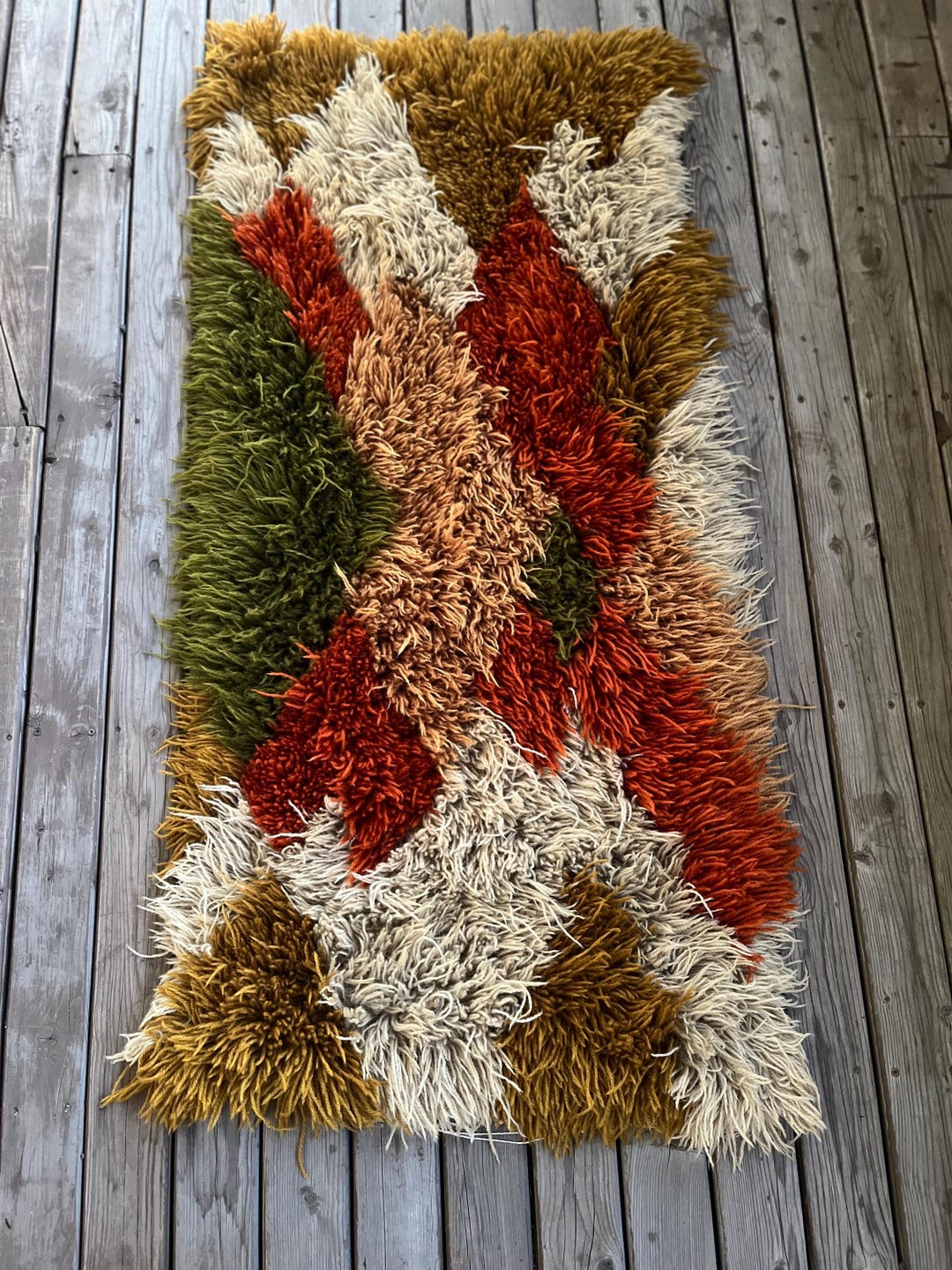 Vintage High Pile Shag Area Rug - Etsy