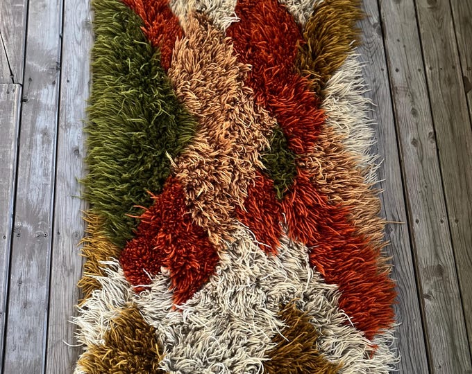 Vintage High Pile Shag Area Rug - Etsy