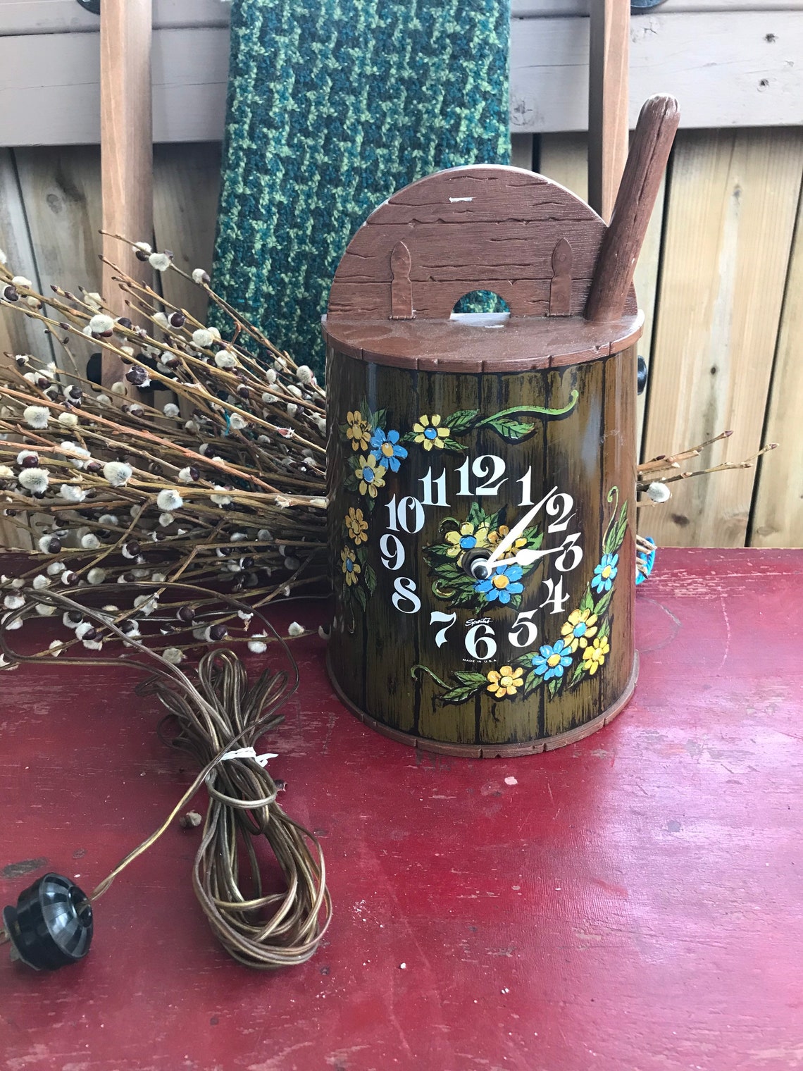 Vintage Butter Churn Clock | Etsy