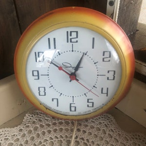 Vintage Ingraham Ombre Coloured Electric Corded Wall Clock - Etsy
