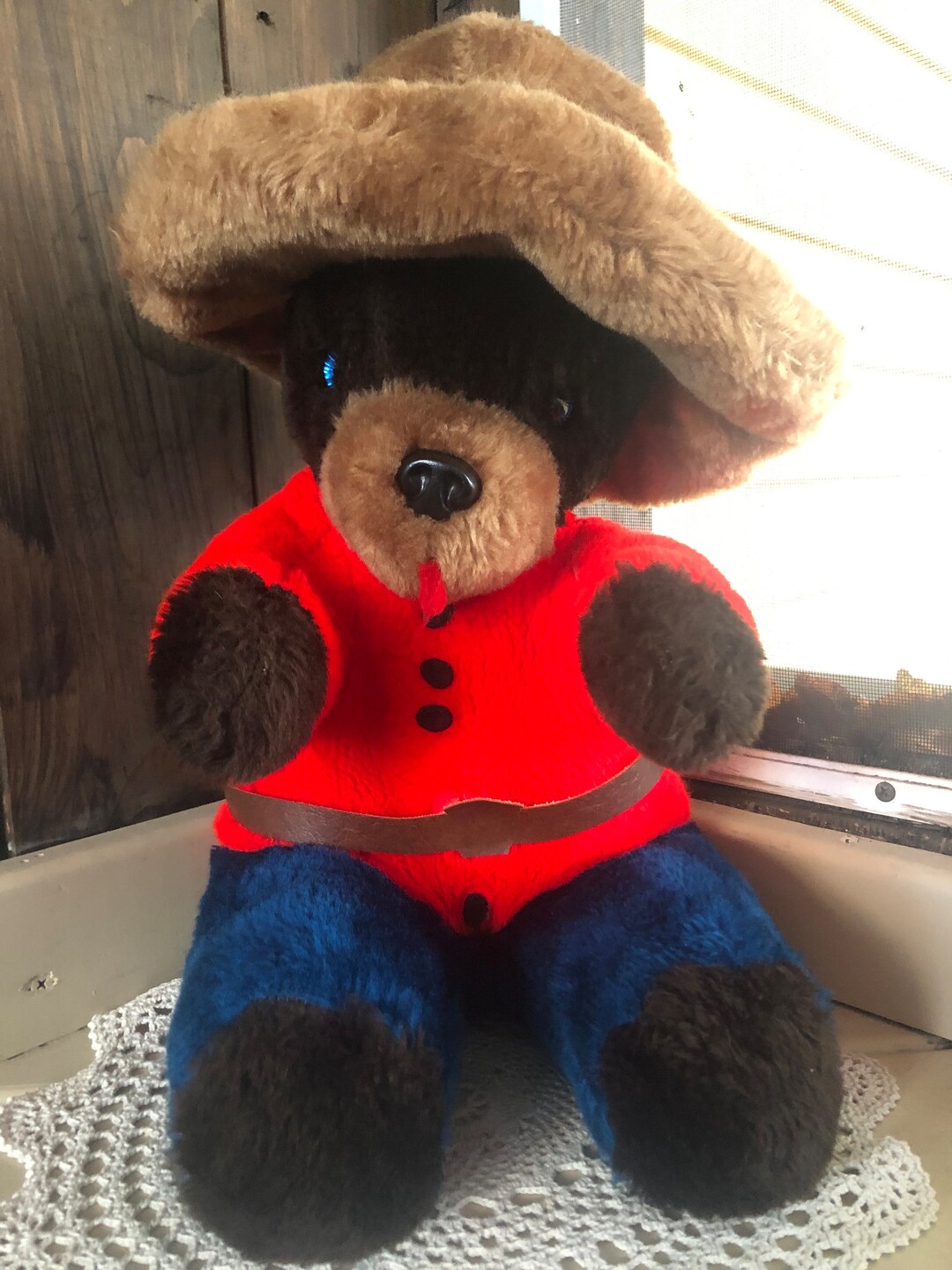 Vintage RCMP Mounted Police Plush Teddy Bear - Etsy