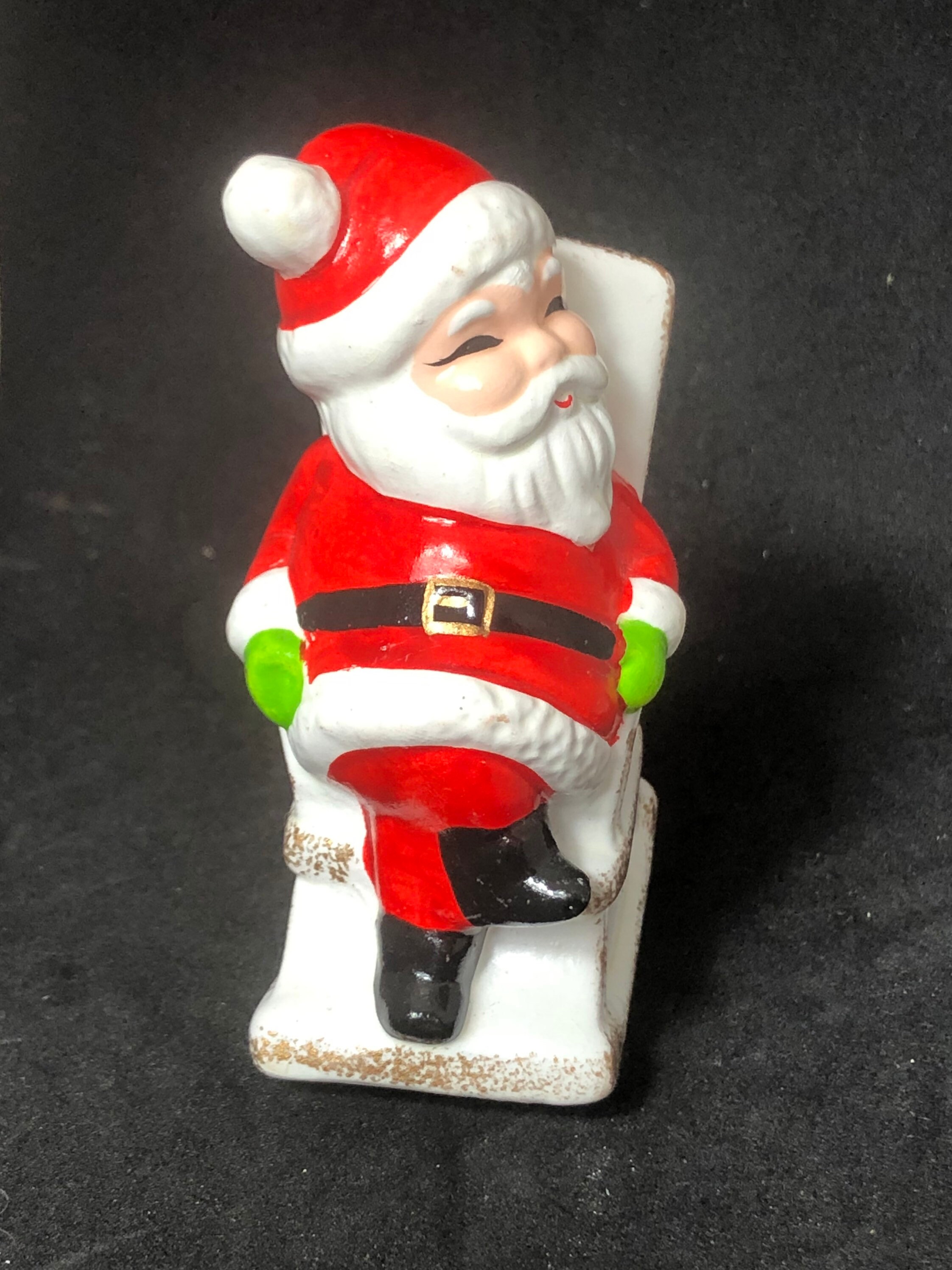 Vintage Santa in Rocking Chair | Etsy