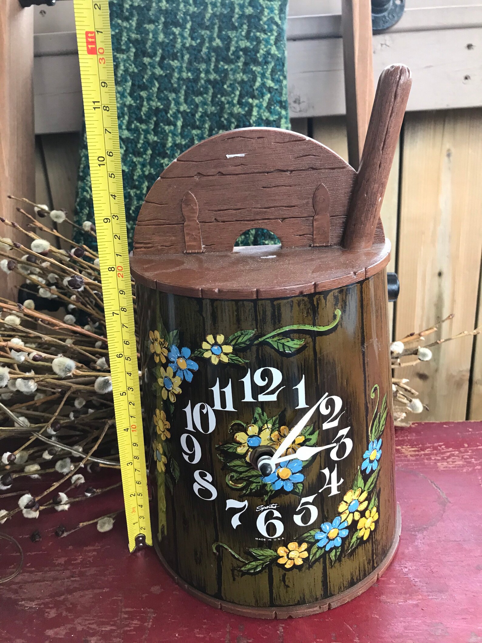 Vintage Butter Churn Clock | Etsy