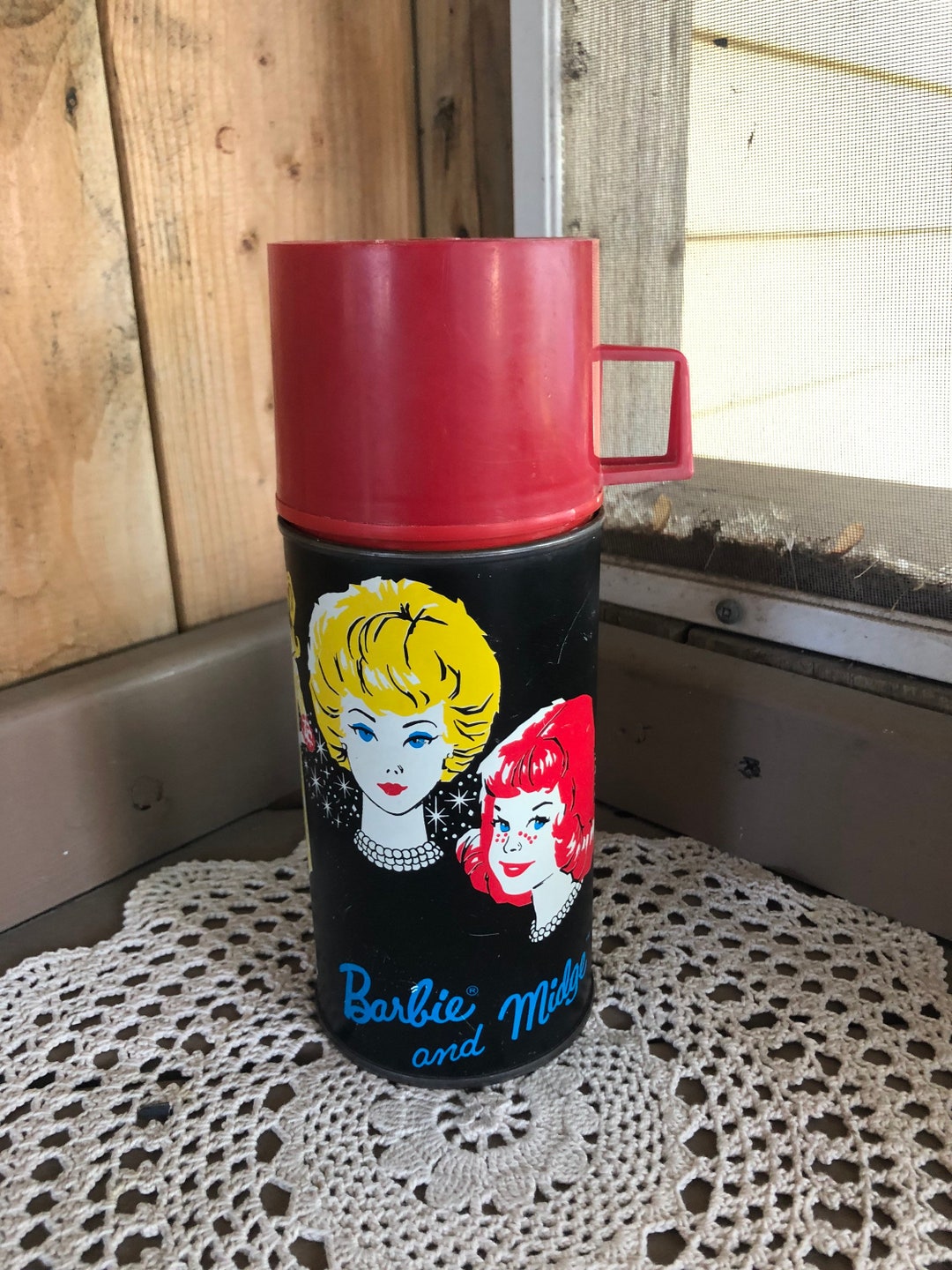 Vintage Barbie and Midge Thermos - Etsy