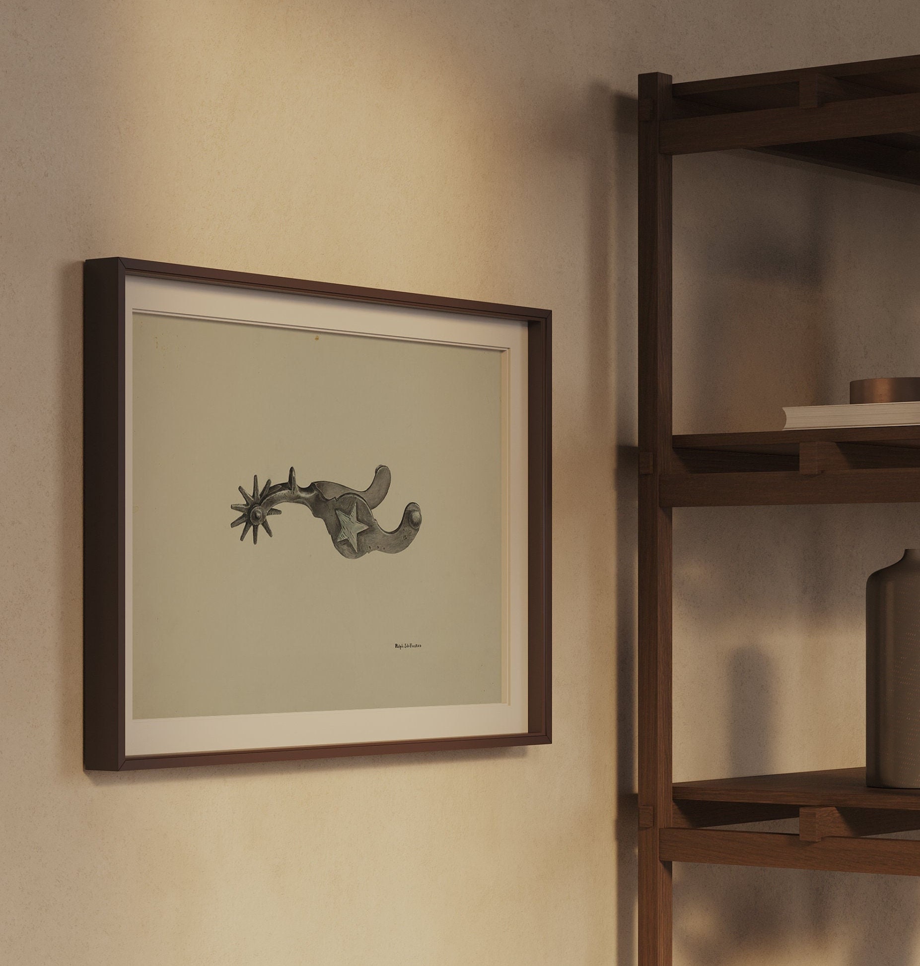 Vintage Cowboy Poster Spur Illustration Western Decor Physical Print ...