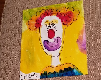 Clown print | Etsy