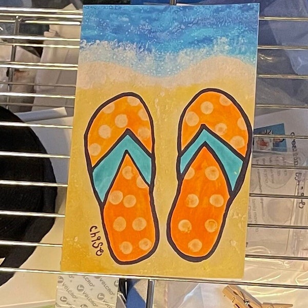 Flip Flop Note Cards - Etsy