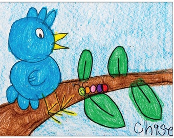 Blue Bird eastern Winter Scene Focus on Bird Magnet - Etsy