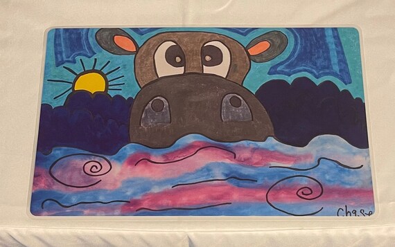 Henry the Hippo Placemat | Etsy
