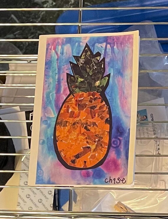 Pineapple Note Card - Etsy