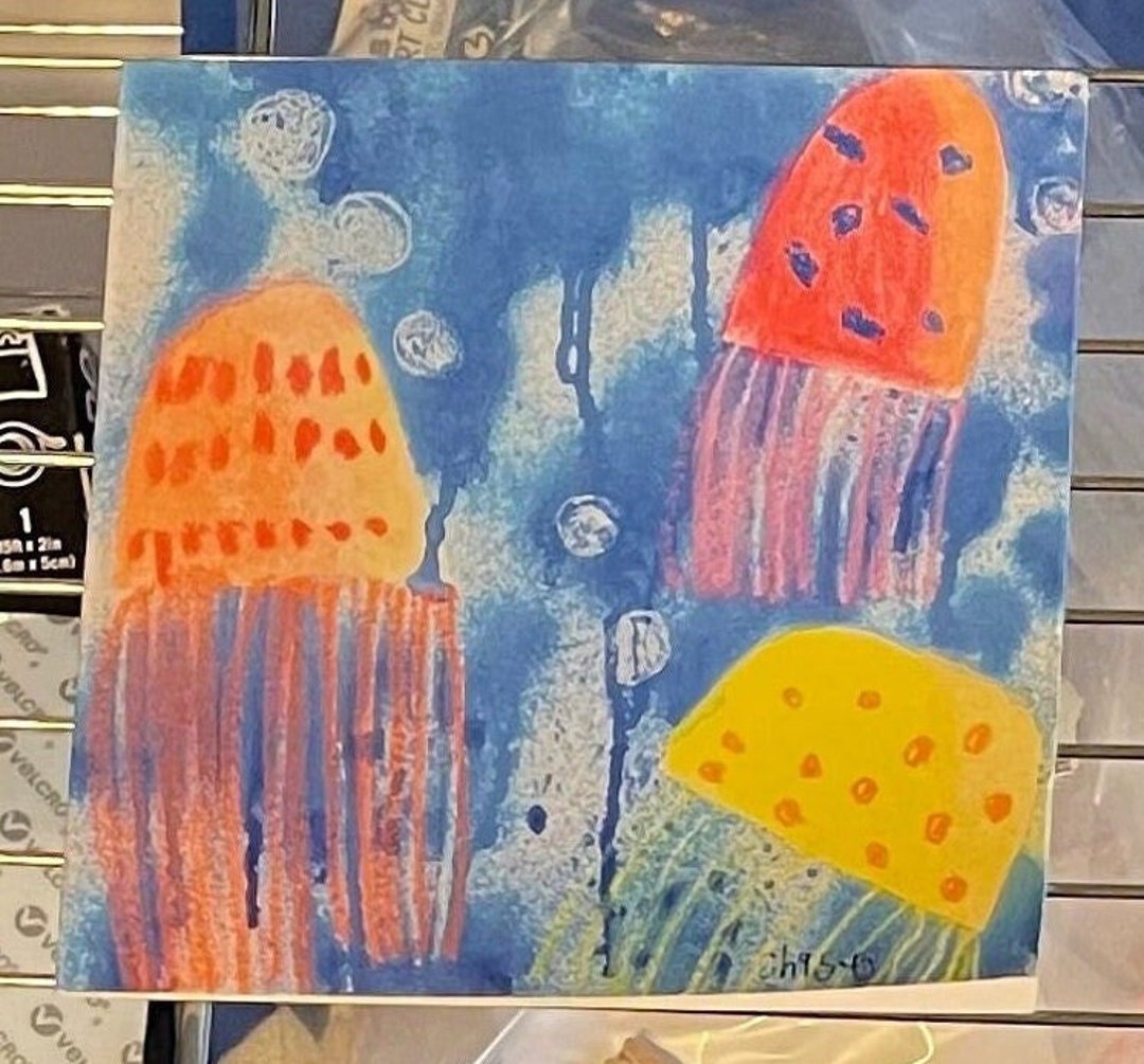 Jellyfish Note Card, Set of 5 - Etsy