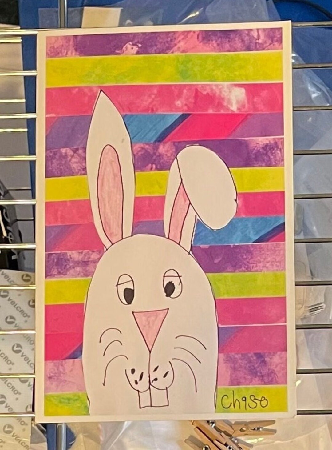 Easter Bunny Note Card, Set of 5 - Etsy